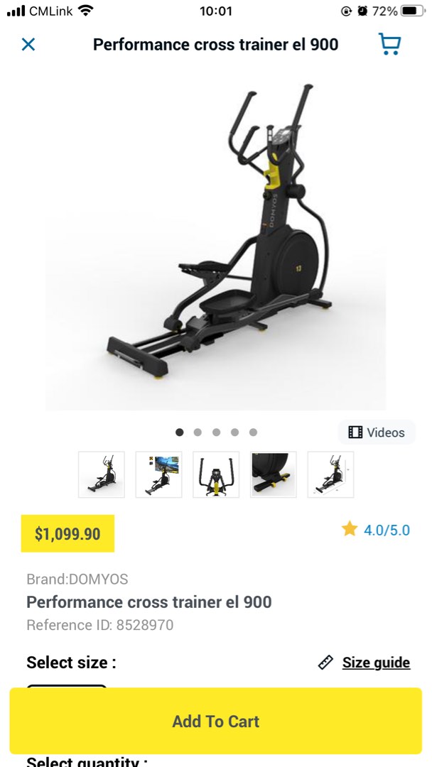 Decathlon DOMYOS elliptical trainer, cross trainer, Sports Equipment ...