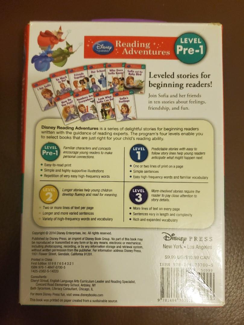 Disney Learning Reading Adventures--Sofia the First, 興趣及遊戲, 書本 & 文具, 小朋友書 - Carousell