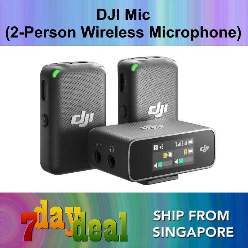 DJI Mic (2 Person Compact Digital Wireless Microphone for Camera & Smartphone), Audio ...