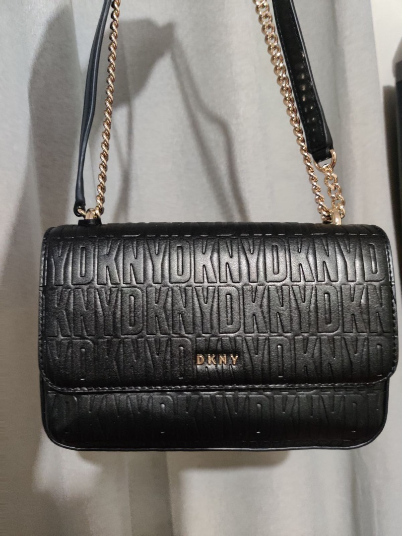 DKNY Sina Flap Two-Way Crossbody Bag, Luxury, Bags & Wallets on Carousell
