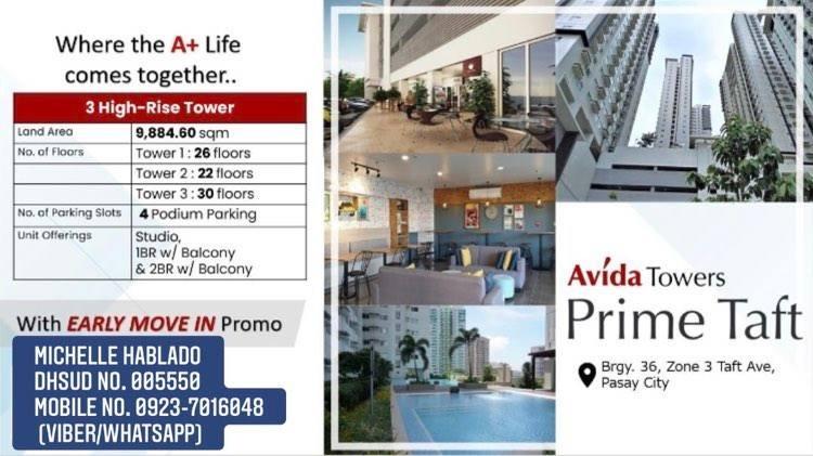 Early Move in AVIDA PRIME TAFT, Property, For Sale, Apartments & Condos ...
