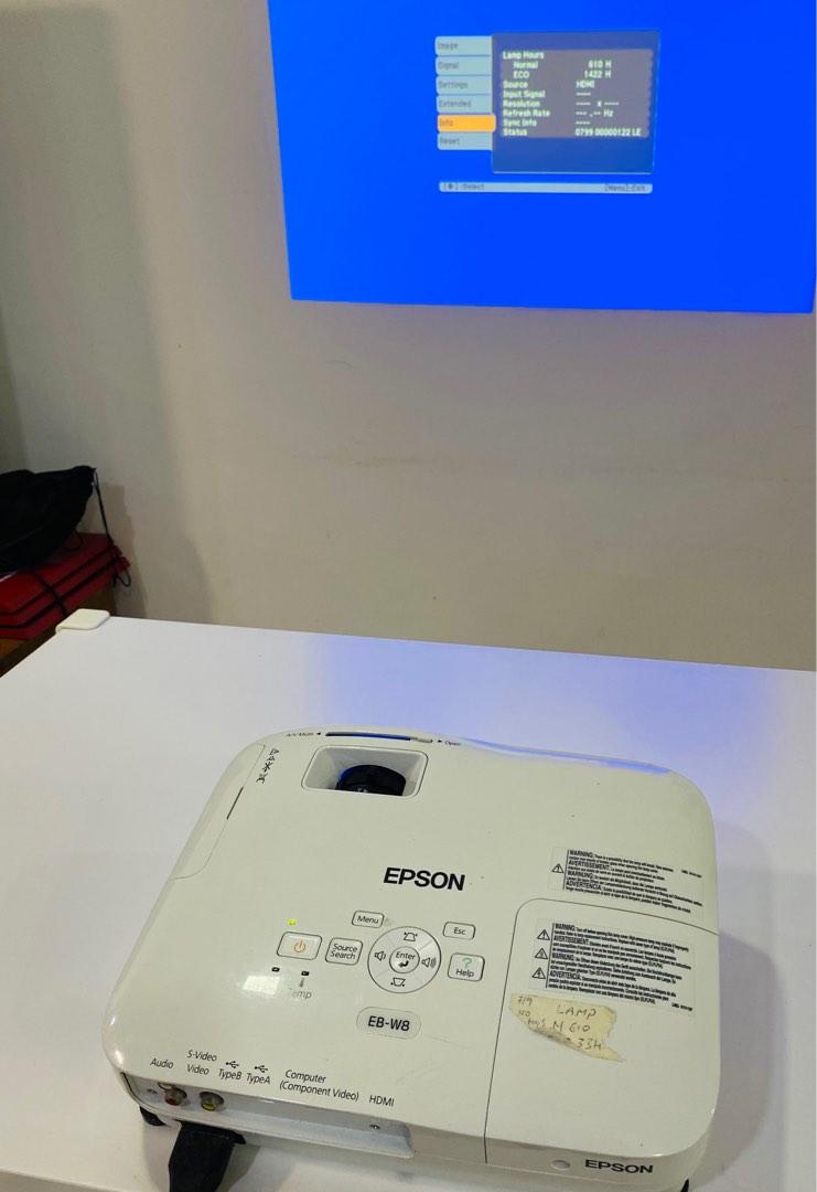 Epson Projector EB W8 long throw model, TV & Home Appliances, TV ...