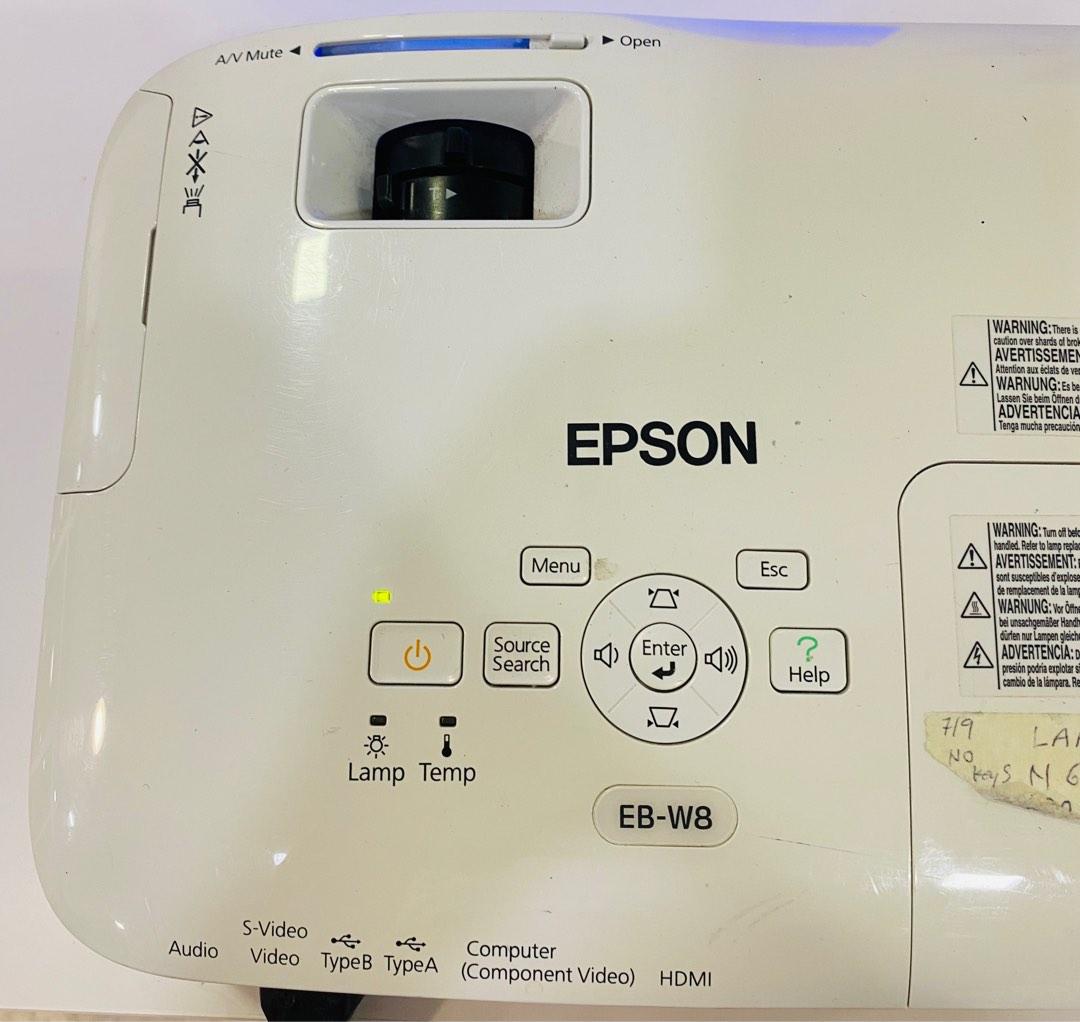 Epson Projector EB W8 long throw model, TV & Home Appliances, TV & Entertainment, Projectors on ...