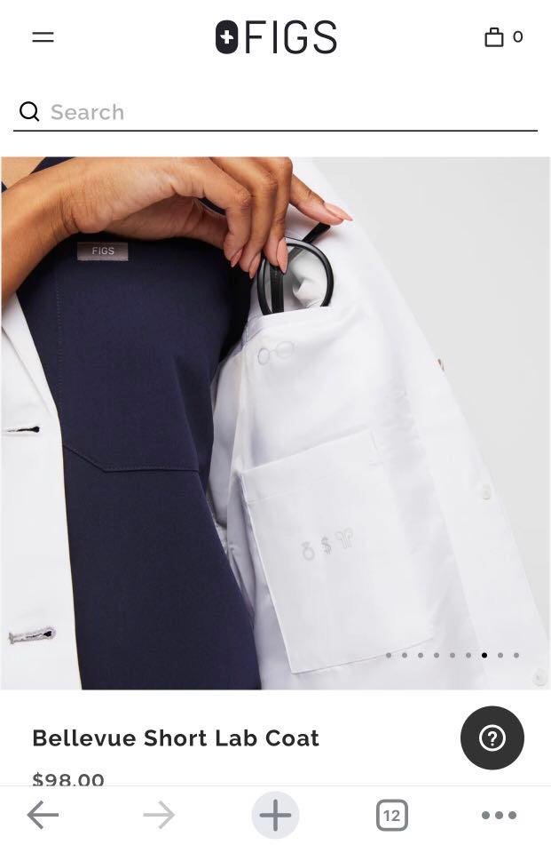 FIGS Bellevue Short Lab Coat, Women's Fashion, Coats, Jackets and ...