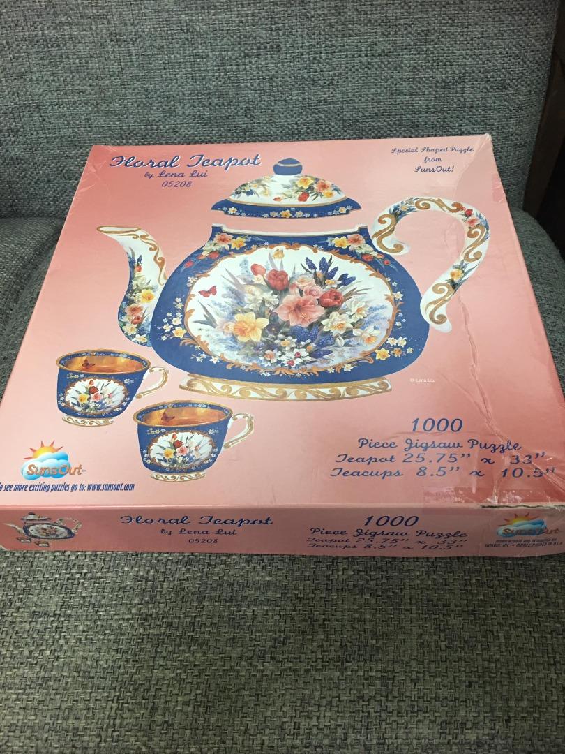 Floral Teapot Puzzle by Lena Lui - 1000 pcs (33 inches x 25.75 ...