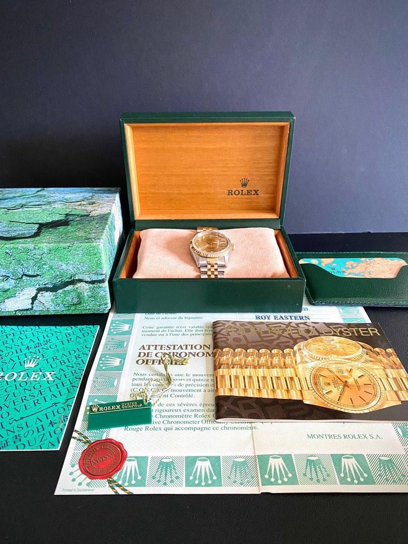 *Full complete set* Rolex Oyster Perpetual Datejust 36mm champagne ...