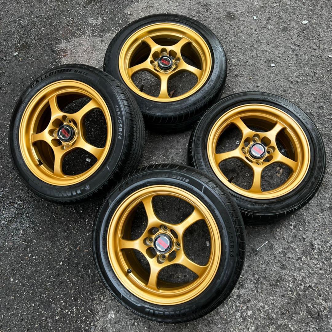 Gramlight 14 inch sport rim Viva tyre 70%, Auto Accessories on Carousell