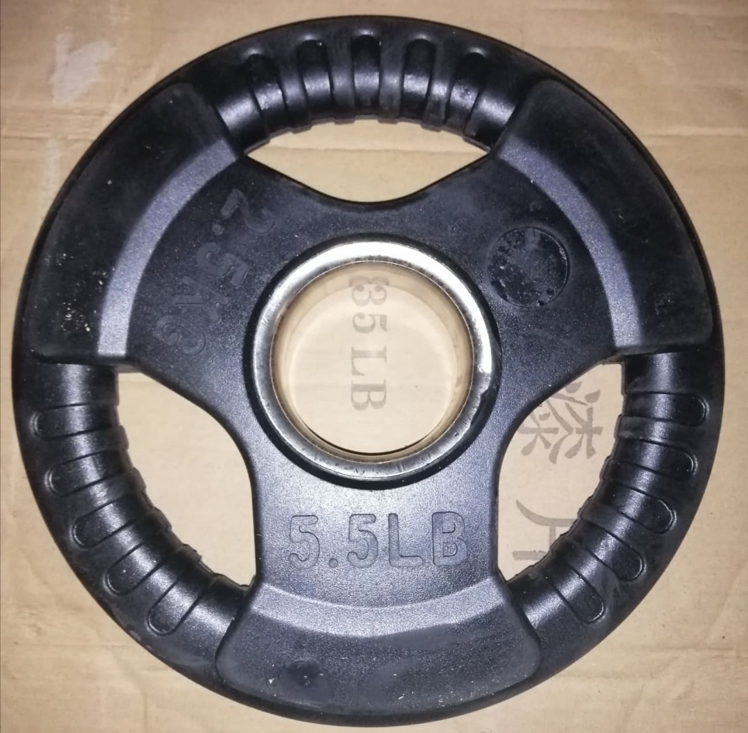 GYM OLYMPIC RUBBERIZED PLATE, Sports Equipment, Exercise & Fitness ...