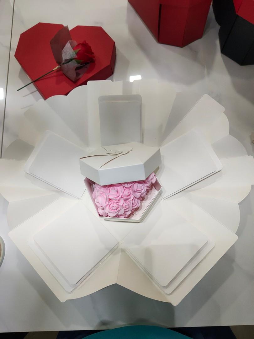 Heart shape Gift box with photos and accessories cards perfect for ...