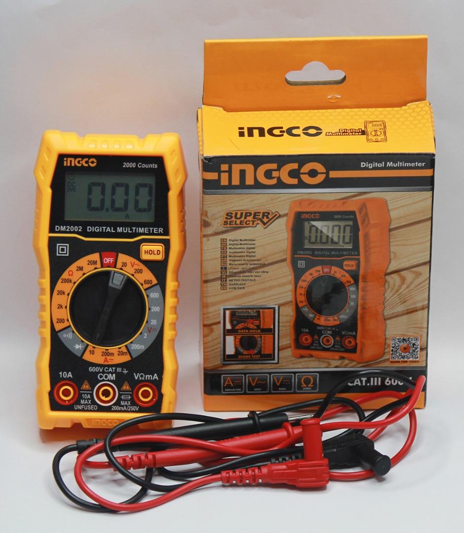 INGCO DIGITAL MULTIMETER TESTER, CAT.III 600V DM2002, BEST FOR MULTI ...