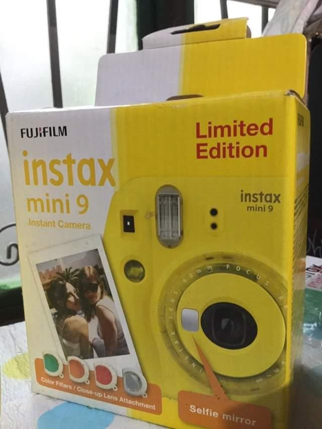 Instax Mini 9 - Limited Edition (Yellow), Photography, Cameras on Carousell
