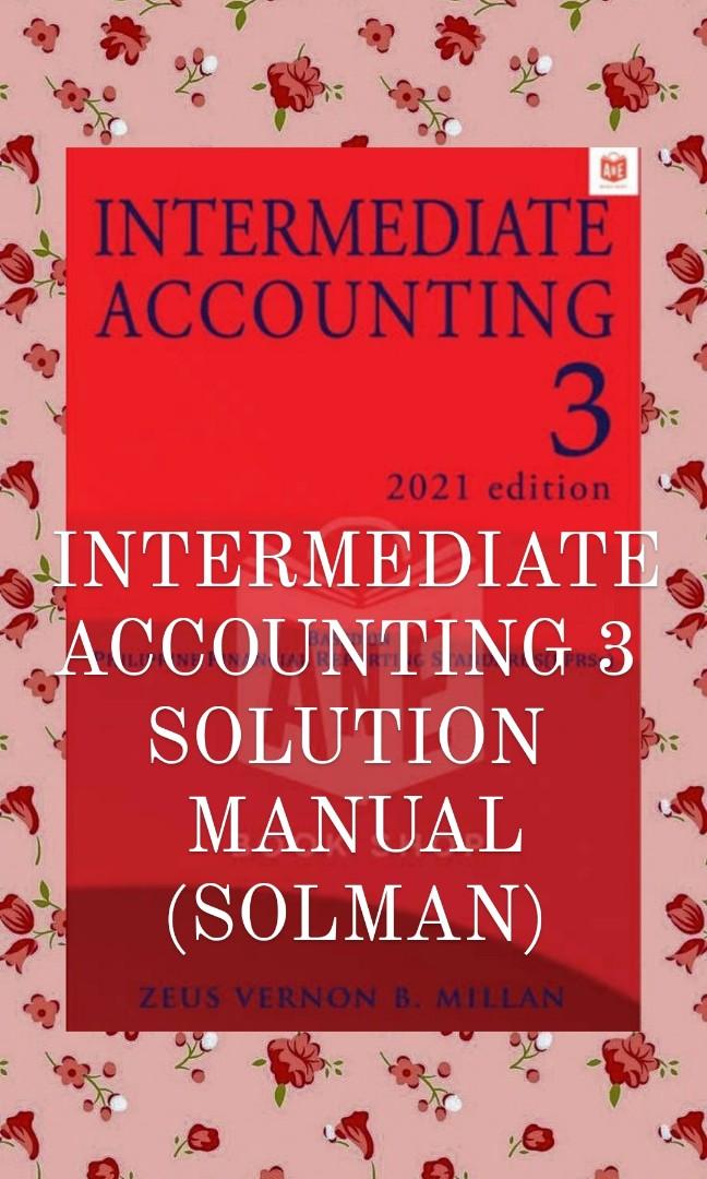 Intermediate Accounting 3 2021/2022 by Millan (SolMan), Hobbies & Toys, Books & Magazines ...
