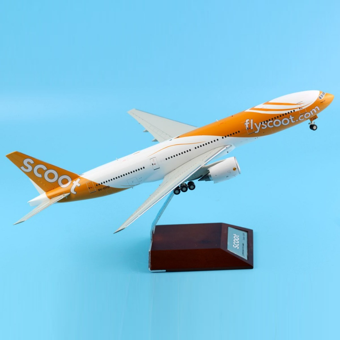 JC WINGS FLYSCOOT BOEING B777-200ER 9V-OTD 1:200 DIECAST METAL AIRPLANE ...
