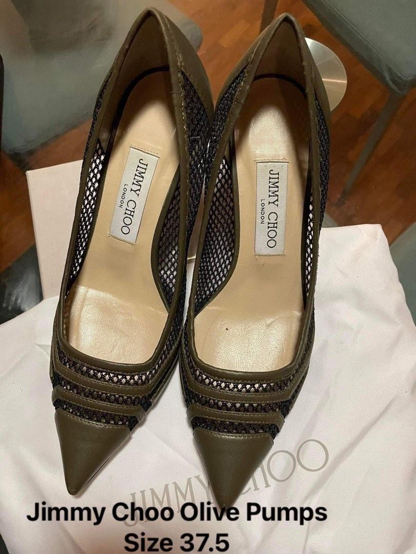 Jimmy Choo Olive Mesg Pumps, Luxury, Sneakers & Footwear on Carousell