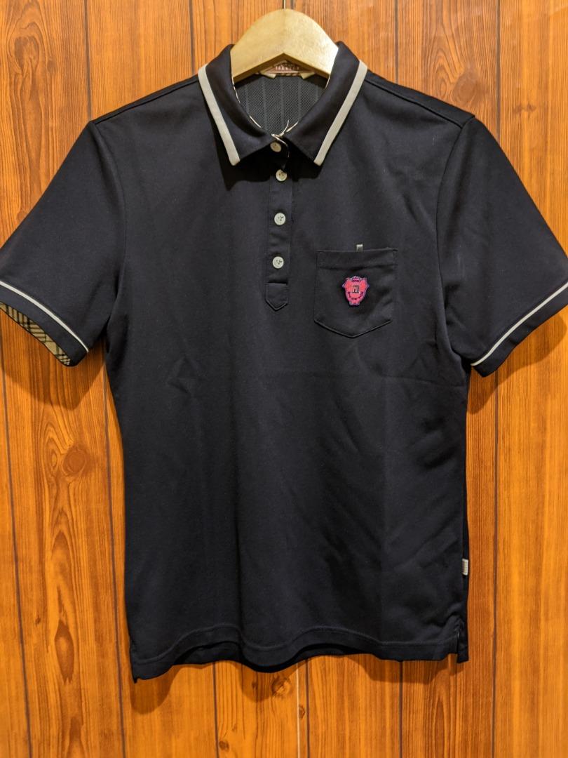 Kaos Polo Ivy Club Hitam Polos Kantong Leher Garis Putih, Fesyen Pria ...