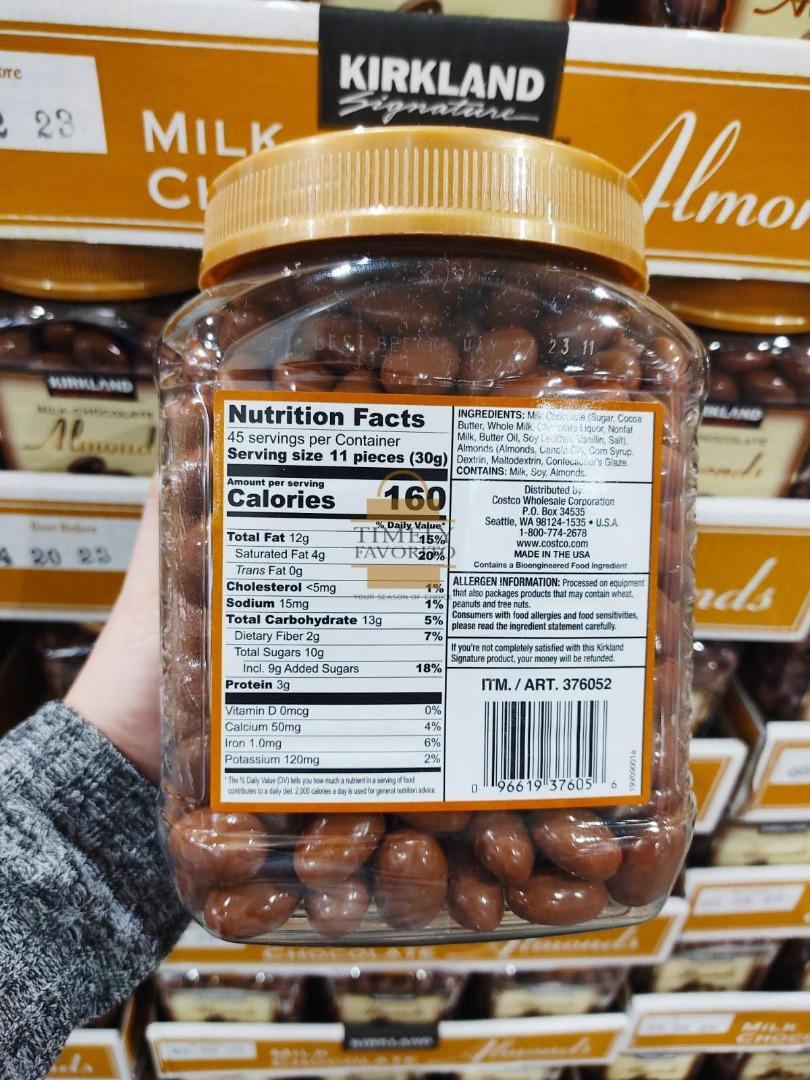 Kirkland Signature Milk Chocolate Almonds 1.36kg, Food & Drinks ...