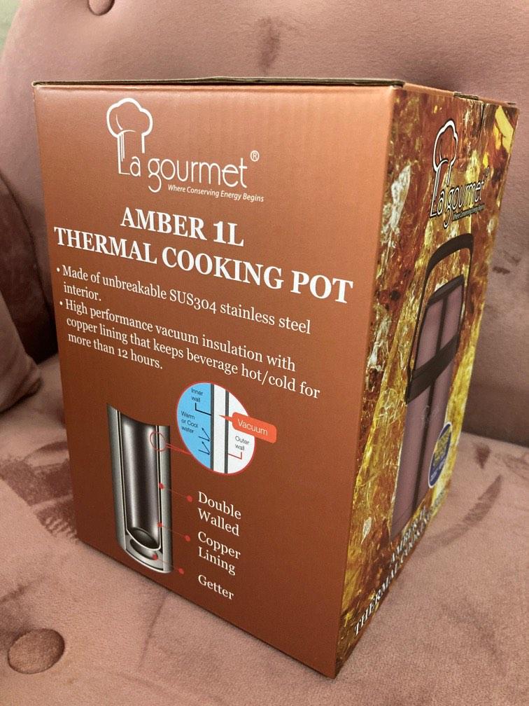 La gourmet amber 1L thermal cooking pot, Furniture & Home Living ...