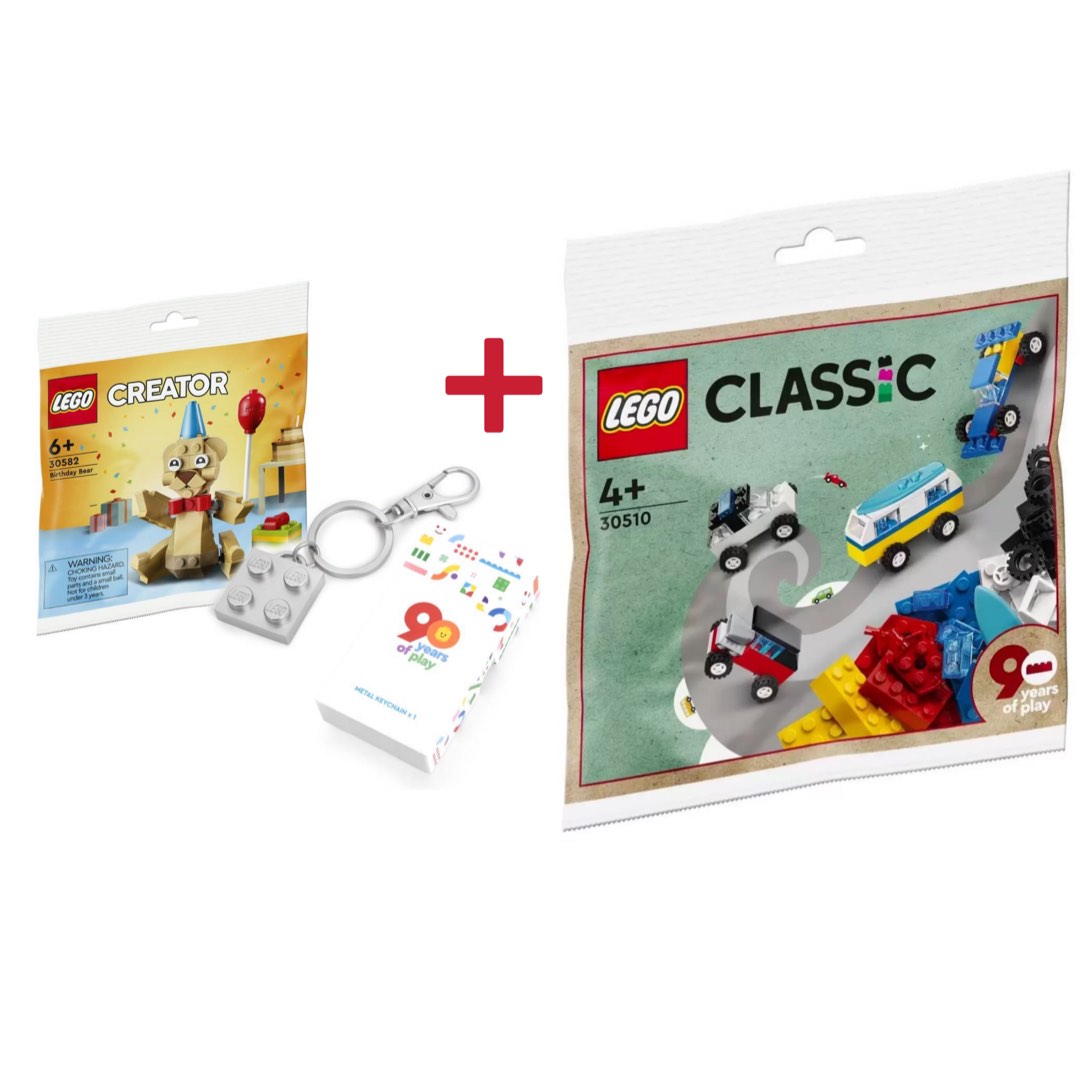 LEGO Classic 30510 + Creator 30582 Birthday Bear 90 years of play Set ...