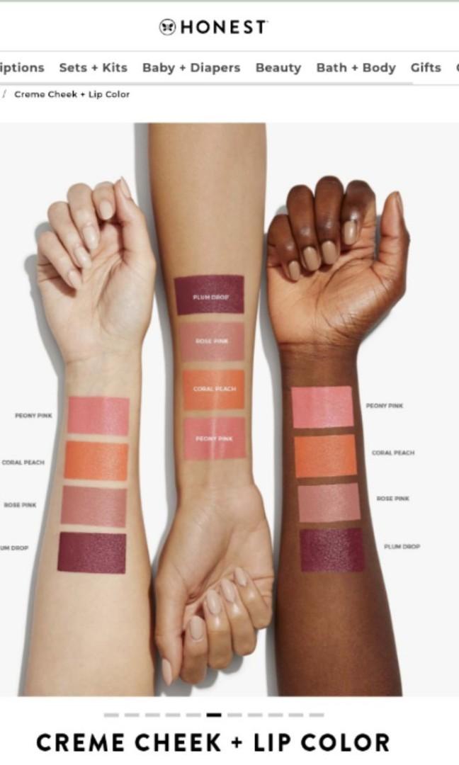 Like New in Box Honest Beauty Creme Cheek + Lip Color Colour Peony Pink ...