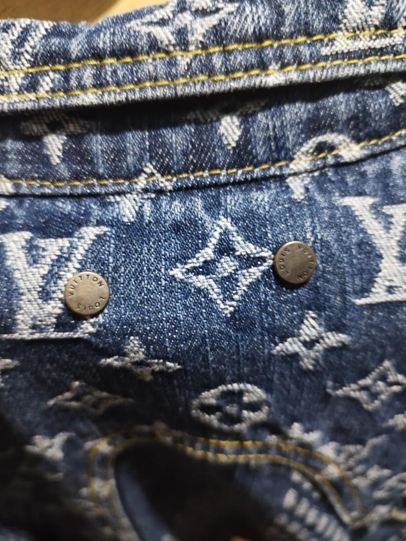 Louis Vuitton "drake" giant damier waves monogram denim, Luxury ...