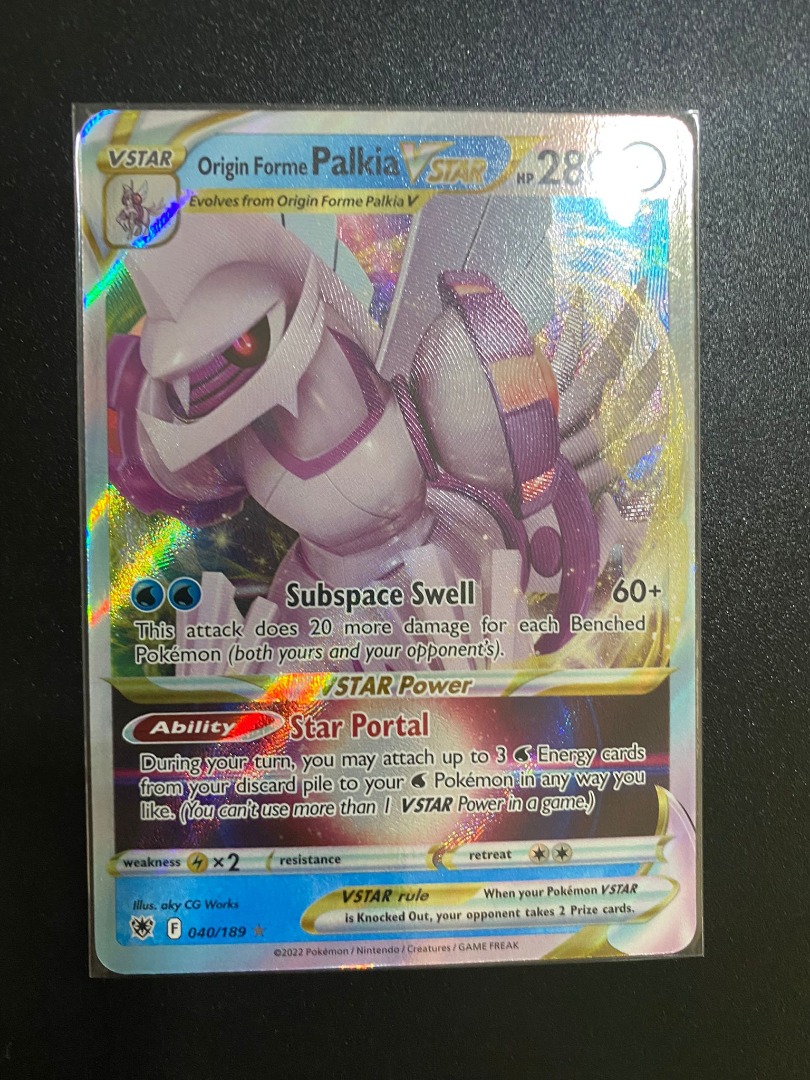 Mint Condition Origin Form Palkia Vstar 40/189, Hobbies & Toys, Toys ...