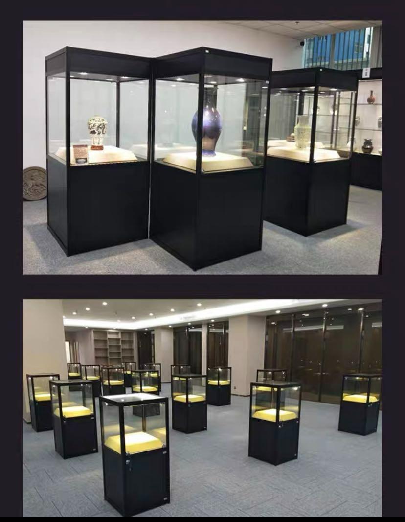 "MULTIPLE VARIATIONS Glass collection cabinet museum showcase vertical ...