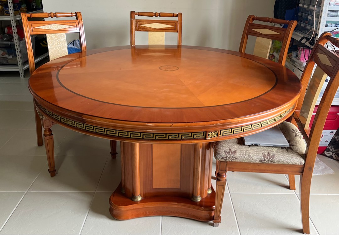 Narra Dining Table Set, Furniture & Home Living, Furniture, Tables ...