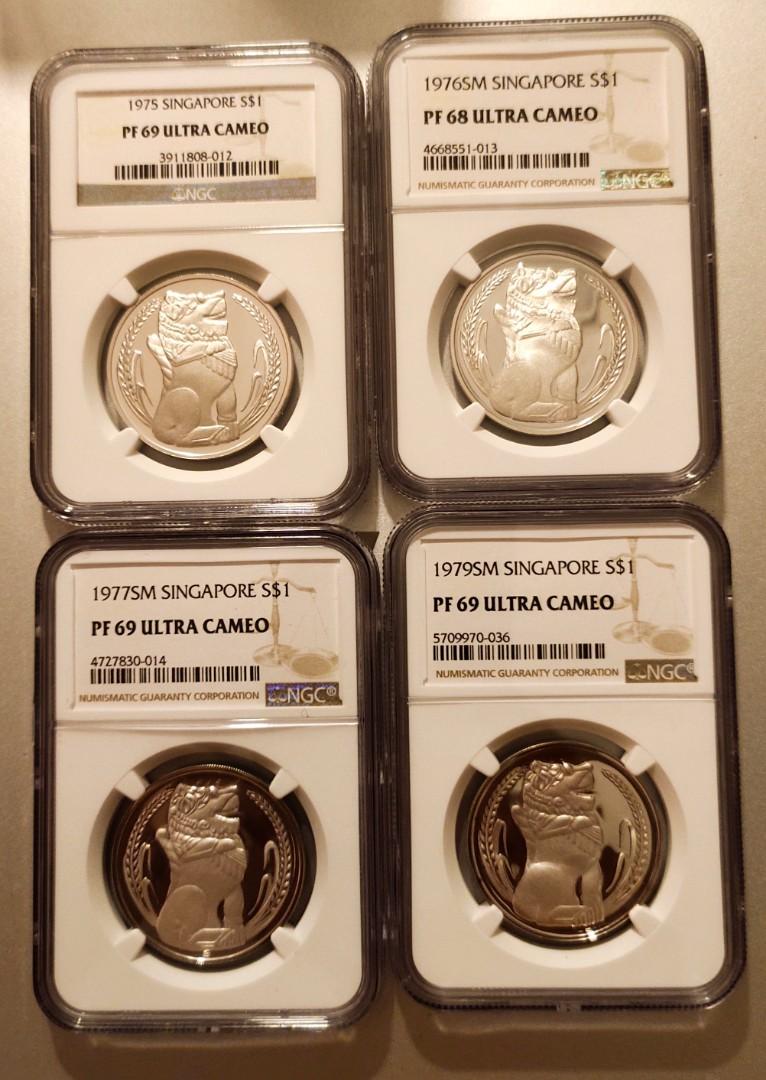 NGC graded Singapore $1 Merlion Silver Proof Coins, Hobbies & Toys ...