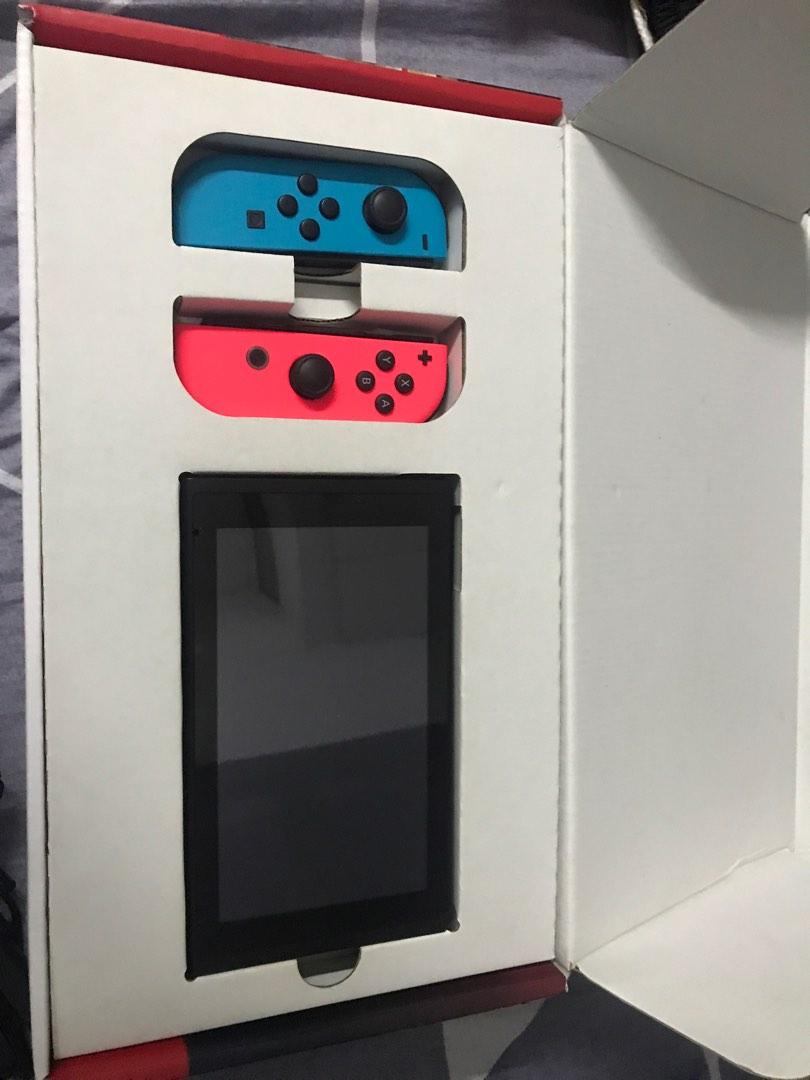 Nintendo switch v2 full set sekali kotak, Video Gaming, Video Game ...