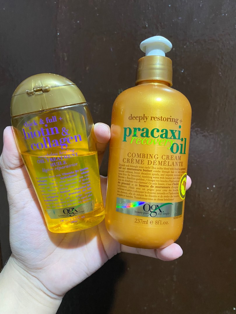 Ogx argan oil and pracaxi recovery oil., Beauty & Personal Care, Hair ...