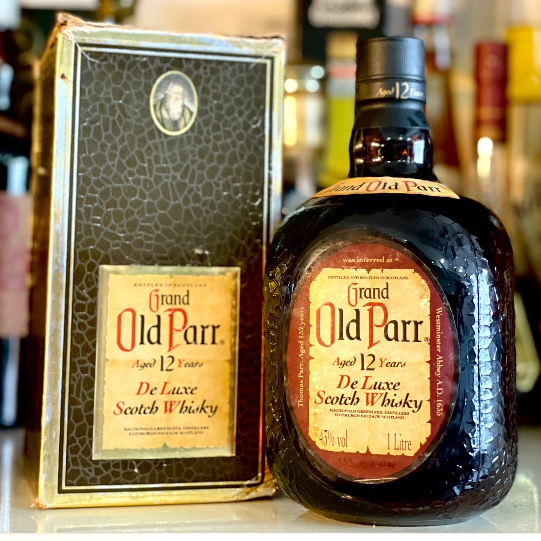 Old Parr 12 Whisky Vintage Grand De Luxe Scotch 1000ml, Food & Drinks, Beverages on Carousell