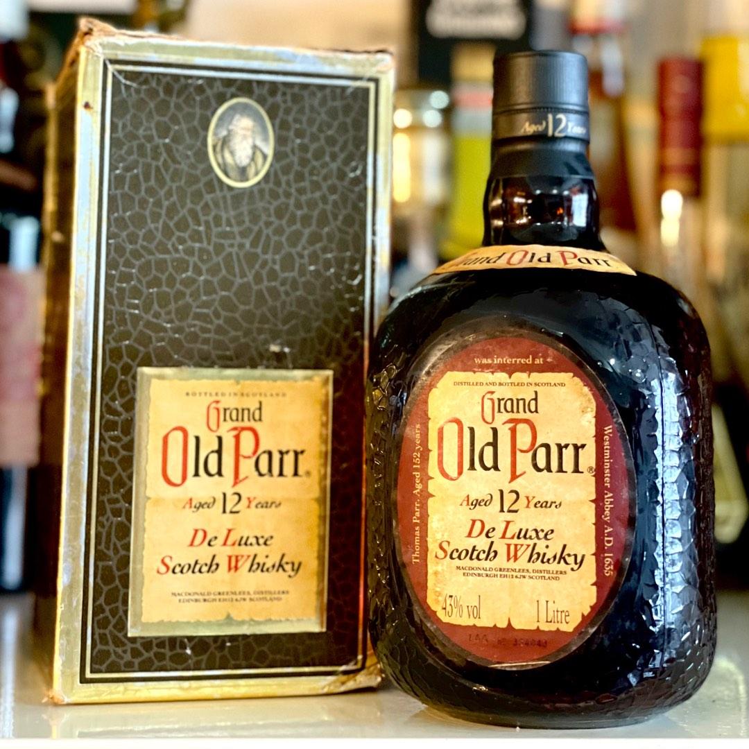 Old Parr 12 Whisky Vintage Grand De Luxe Scotch 1000ml, Food & Drinks, Beverages on Carousell