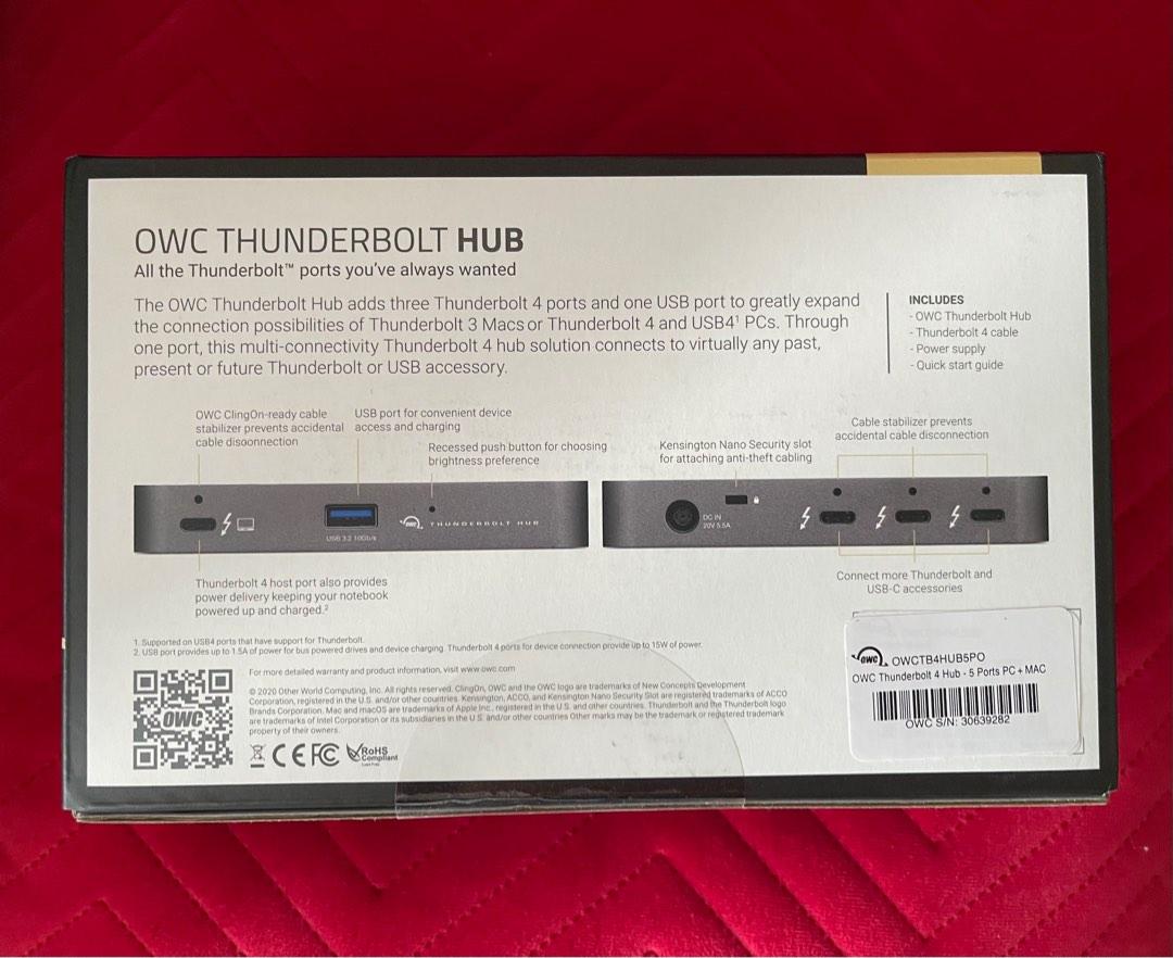 OWC Thunderbolt 4 Hub for Max and PC, Computers & Tech, Parts & Accessories, Other Accessories ...