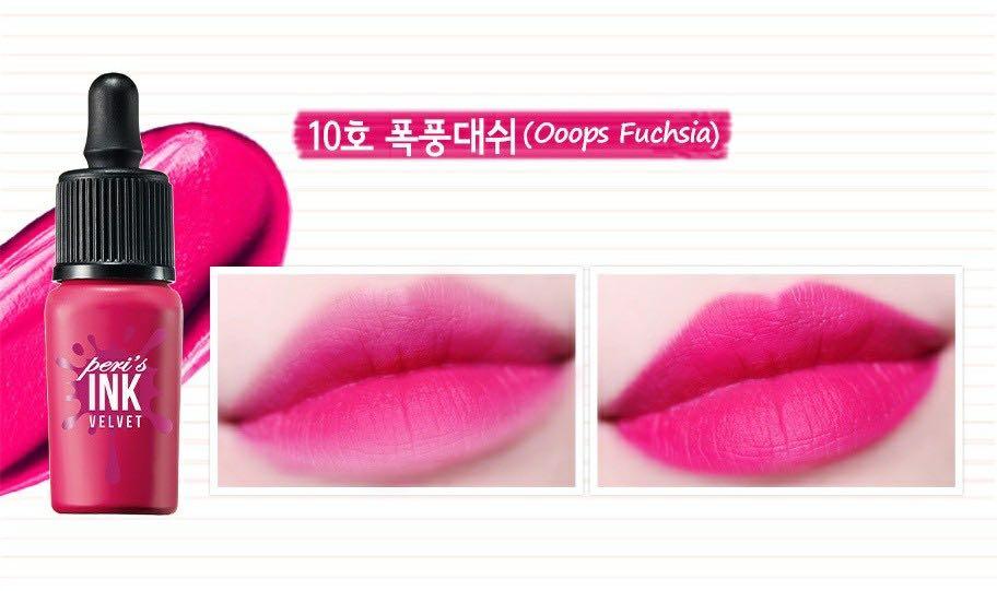Peripera INK VELVET - #10 (Ooops Fuchsia), Beauty & Personal Care, Face ...