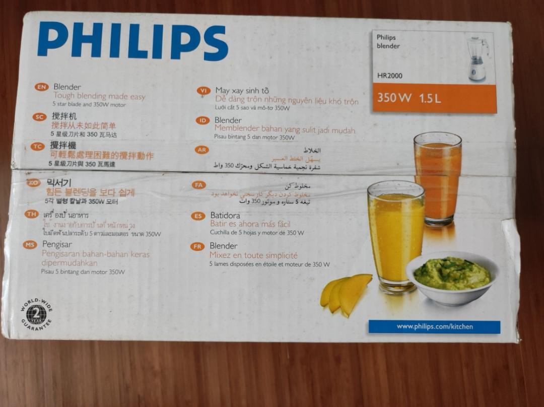 Philips blender HR2000, TV & Home Appliances, Kitchen Appliances ...