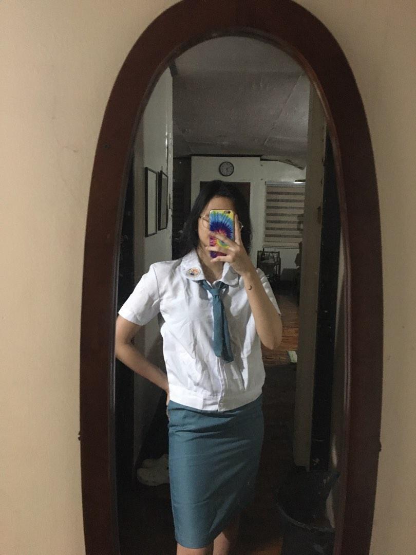 PLM uniform set (1 blouse, 2 skirts, 1 necktie), Women's Fashion ...