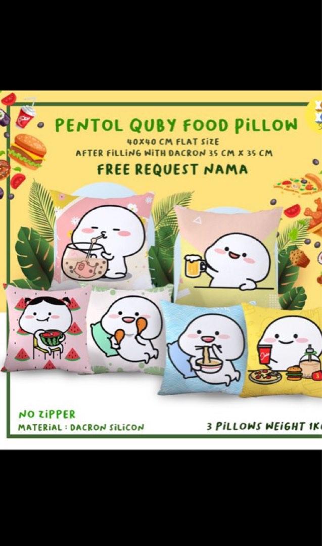 PO CUSTOMISED NAME Quby Pentol Food Edition Sofa Pillow (PO 7 Days) 2 ...