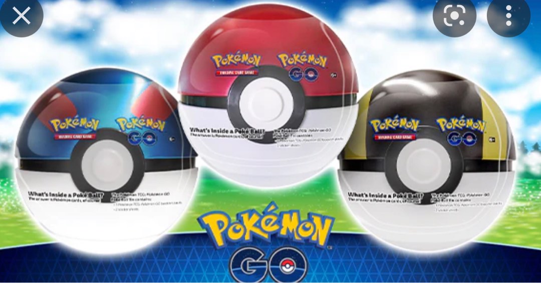 Pokémon TCG Pogo pokeball tins (set of 3 tins), Hobbies & Toys, Toys ...