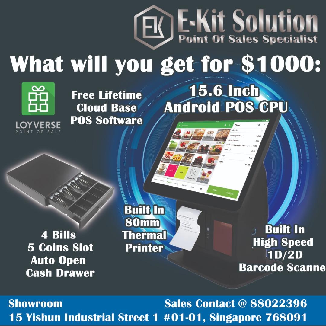 POS System For Retails & Mini Mart @ $1000 Nett (15.6" Large Screen W ...