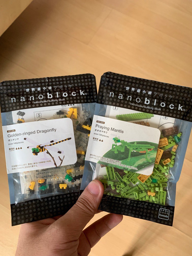 Praying mantis and dragonfly nanoblocks, Hobbies & Toys, Toys & Games ...