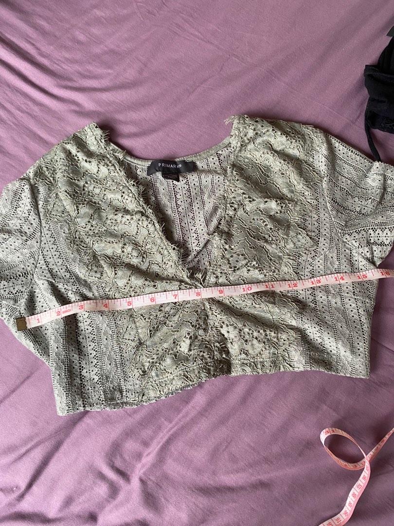 Primark Jade Green Lace Top, Women's Fashion, Tops, Shirts on Carousell