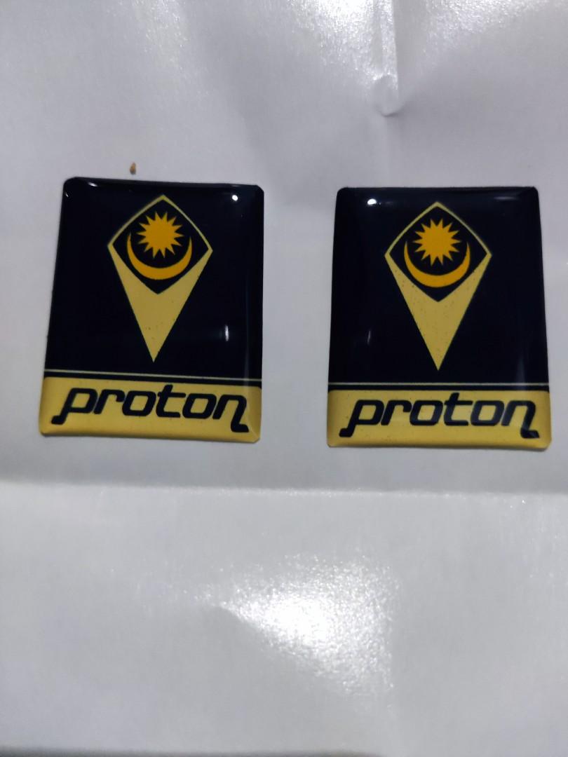 Proton Saga - Emblem Steering Sticker, Auto Accessories on Carousell