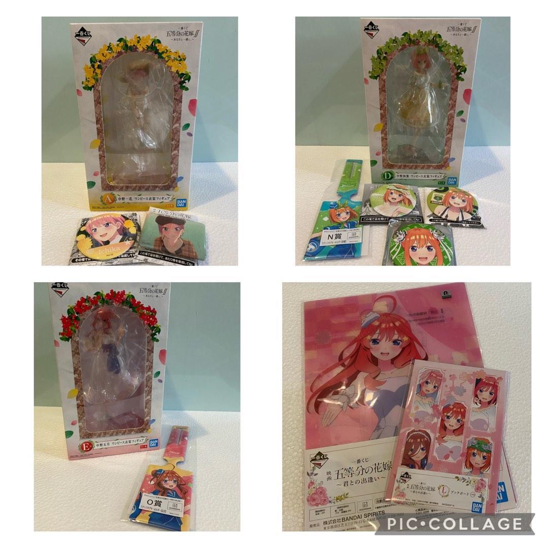 [QQ set] The Quintessential Quintuplets ichiban kuji figure / badges ...