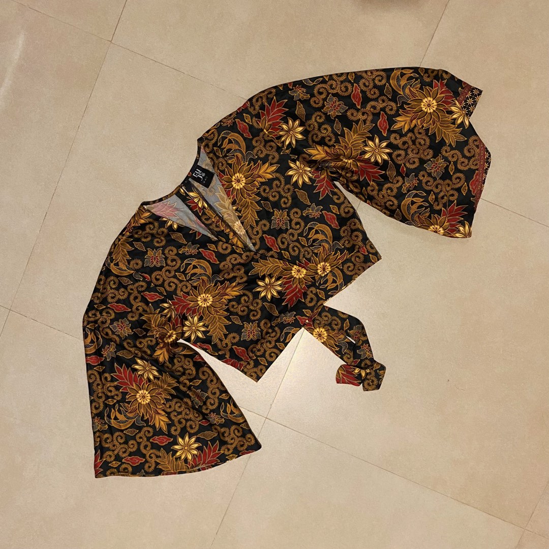 (R U J E) Beza Top All Black (Baju Batik / Ethnic), Fesyen Wanita, Pakaian Wanita, Atasan di ...