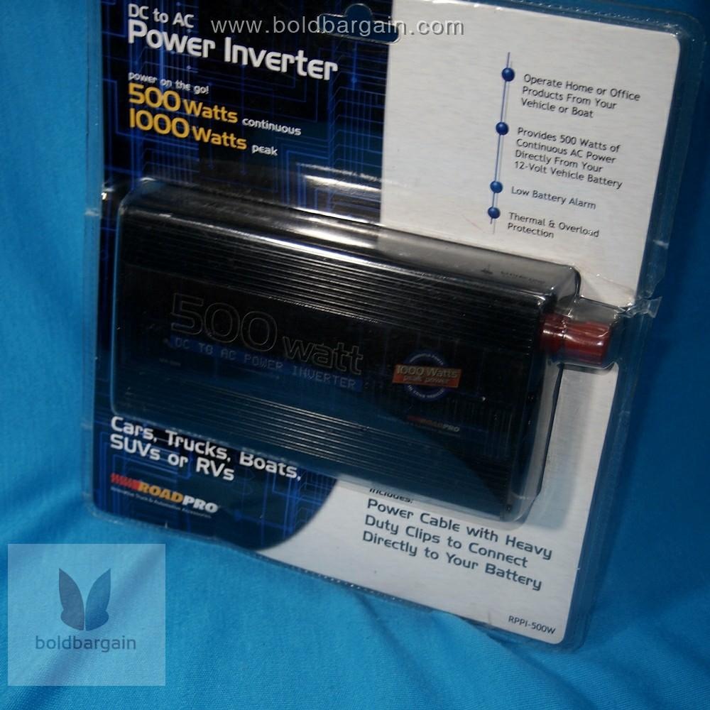 RoadPro RPPI-500W 12V to 110V Power Inverter For Wide Range of Devices ...