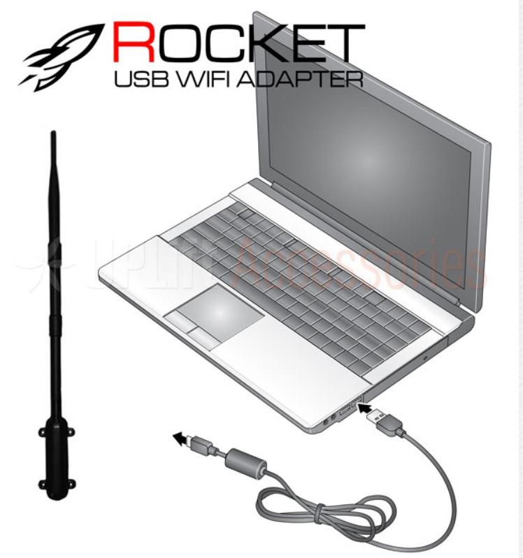 Rocket Outdoor Long-Range USB Wifi Receiver 5-Meter Cable, Computers ...