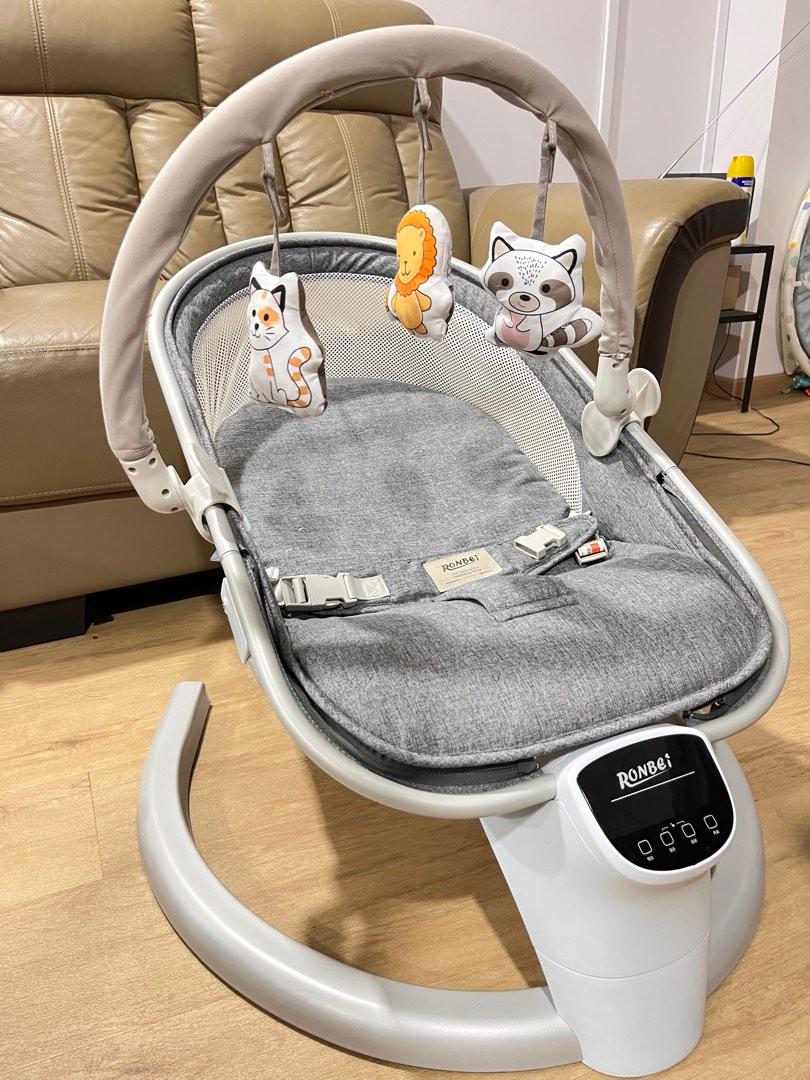 Ronbei Baby Automatic Rocker (Digital), Babies & Kids, Baby Nursery ...
