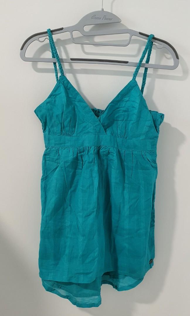 Roxy Turquoise Top, Women's Fashion, Tops, Sleeveless on Carousell