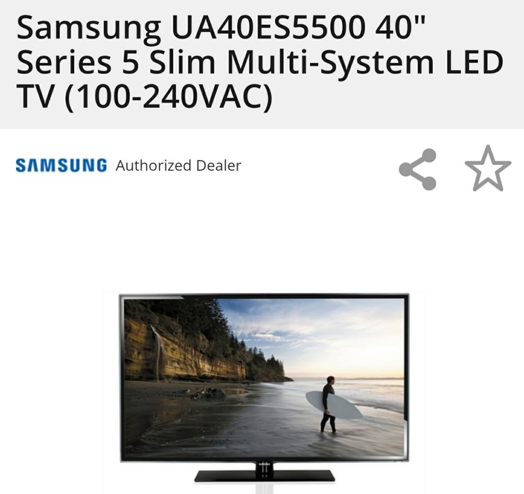 Samsung TV 40 inch LED+ remote control, TV & Home Appliances, TV ...