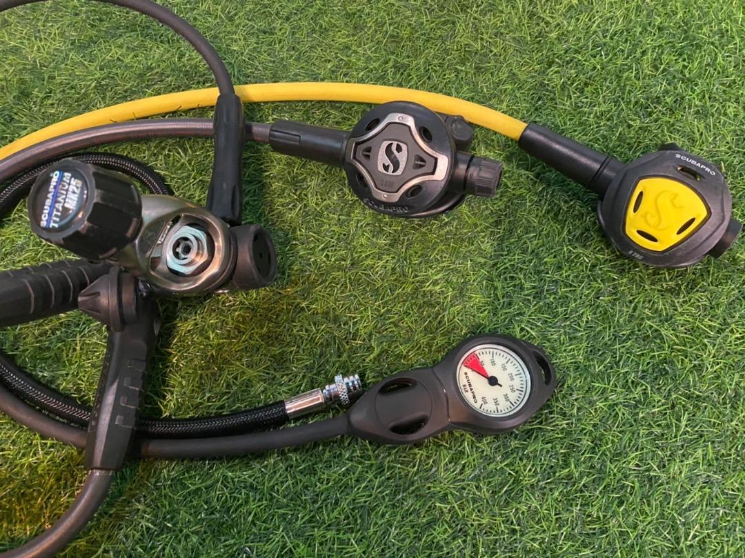 SCUBAPRO MK25 T 一級頭 S600 T 二級頭 R295備二 二用錶 9成新 潛水 調節器 ㄧ年保固可拆賣, 健康及營養品 ...